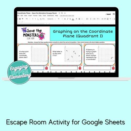 Graphing on the Coordinate Plane (Quadrant 1) - Save the Monsters ...