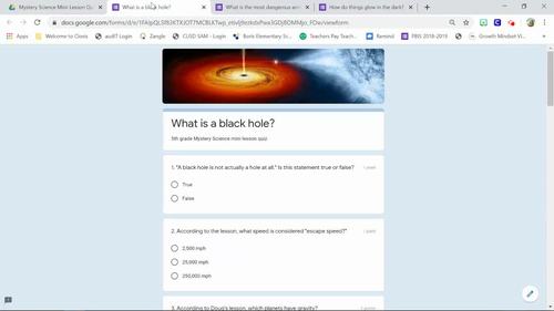 Google Forms Quizzes - 2nd-5th Grade -Most Popular Mystery Science Mini ...