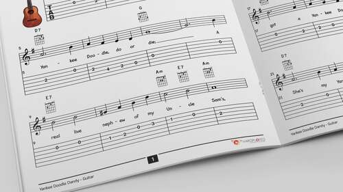 Yankee Doodle Dandy - Patriotic Song | Beginner Guitar Sheet Music & TAB