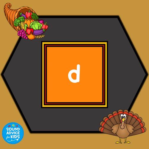 Thanksgiving Hidden Picture Articulation Game: Final & Initial Sounds