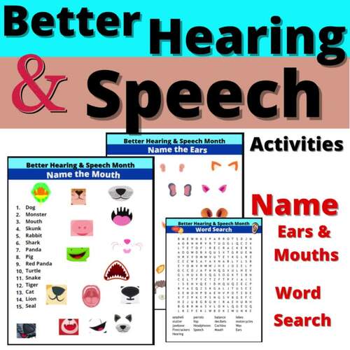 Better Hearing and Speech Month Resources Activities Group Lessons Learning