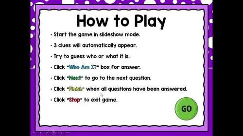 SL Word Blends Who am I Word Game by Teacher Gameroom | TPT