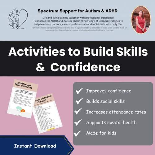 Attention and Focus Workbook ADHD Autism Classroom Managment School Success