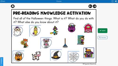 Turkey Trick or Treat Halloween Book Companion Boom Cards for Speech ...