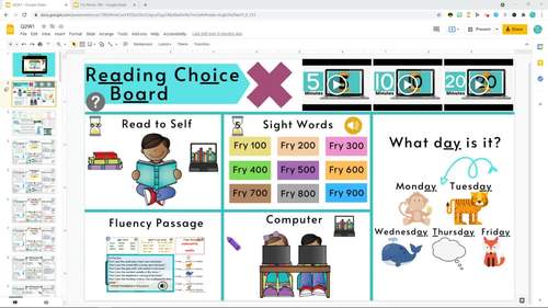 Second Grade Digital Reading Choice Board Quarter 2 BUNDLE Blended Learning