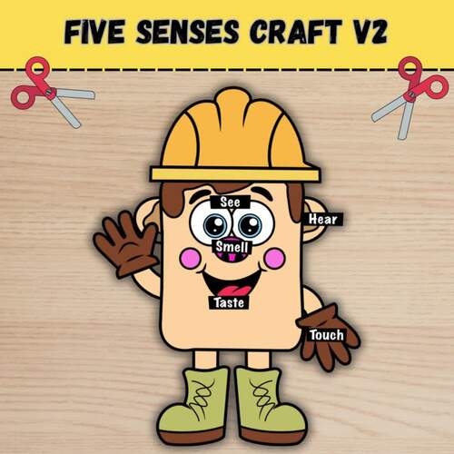 Five Senses Printable Craft V2 | See, Hear, Taste, Touch, Smell|Sensory ...