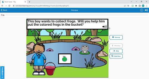 Help the Boy Catch the Colored Frogs. by Creative Speech Language Resources