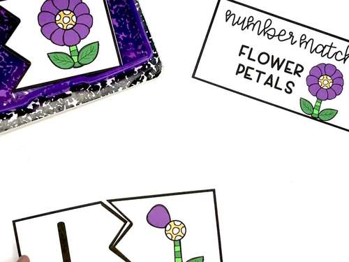 Spring Number Matching Counting Activity (1-10) for Preschool and Pre-K