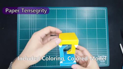 DIY 3D Paper Tensegrity Models, Tensional Integrity Structure ...