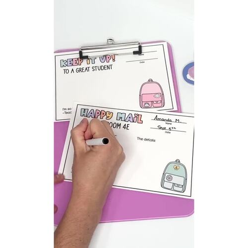 Happy Mail - Positive Notes Home to Parents by Learn Grow Blossom