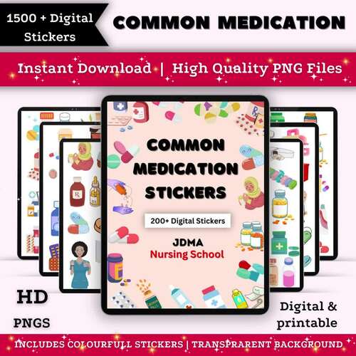 Common Medication Stickers | Medication Administration | Digital Nurse ...