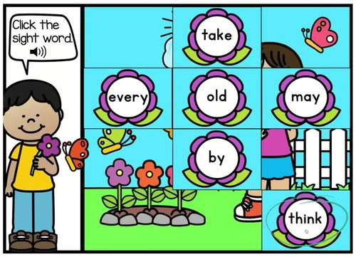 Sight Words Mystery Picture Boom Cards™ | First Grade List Words