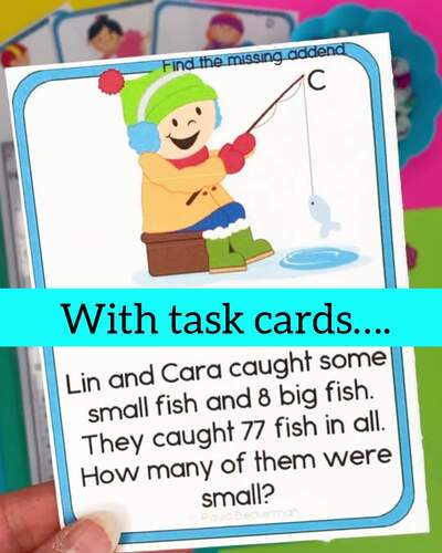 Addition & Subtraction Word Problems Within 100 Story Problems Winter ...