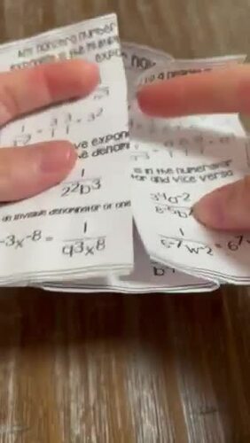 Exponent Rules (Laws of Exponents) | Negative Rule | Never-Ending Notecard