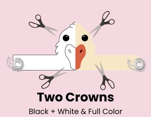 Goose Crown / Party Hat / Mask / Costume / Animal / Headband ** Two ...
