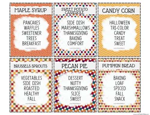 The Ultimate Fall Taboo Game - 100 Cards | Classroom Game | TPT