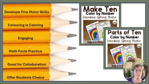 Spring Bundle Addition & Subtraction Within 10 Color-by-Code, 1st & 2nd ...