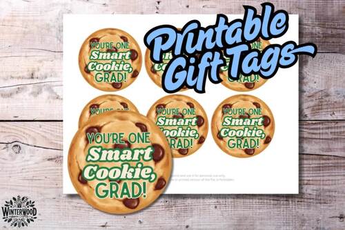 Smart Cookie Graduation Gift Tags – Printable Treat Tags for Grads