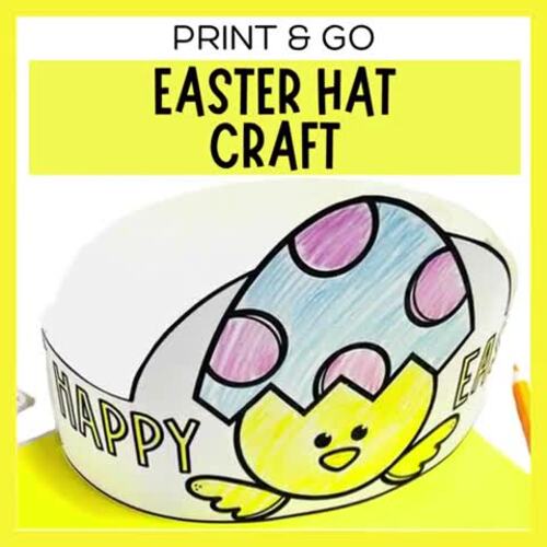 Easter Hat Craft Templates | Easter Crown Headbands | Easter Classroom ...