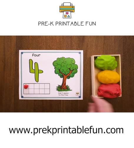 Preschool Play Dough Number Mats by Pre-K Printable Fun | TPT