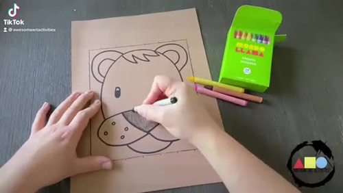 Scissor Skills Lion Art Project by Awesome Art Activities | TPT