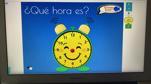 "¿Qué hora es?" (Time on the hour) Spanish Boom Cards! DISTANCE LEARNING!