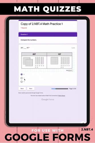 Addition & Subtraction Fluency, Skip Counting 2nd Grade Google Form ...