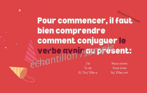 Passé Composé avec avoir Part 2 - Past tense verbs in French with to have