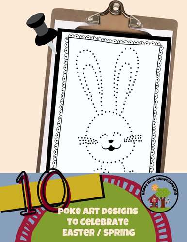 Push Pin Poke Art - Easter/Spring Pictures by Happy Hive Homeschooling