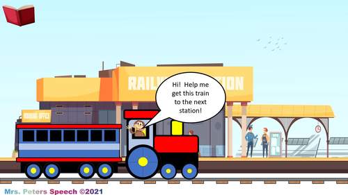 Bundle of Train Adventure speech games - Basic concepts, core vocabulary
