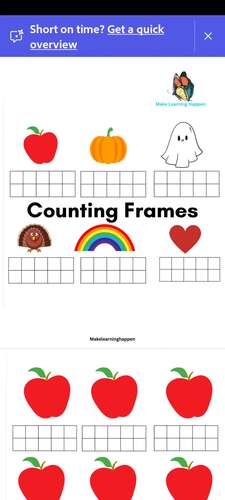 theme-based frame counting by Make Learning Happen | TPT