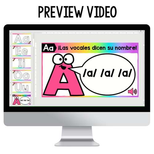 Spanish Las Vocales Lesson | Google Slides™ & PowerPoint | TPT