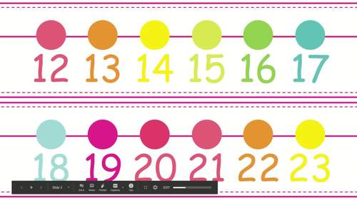Tropical Colorful Number Line 0-100 0-120 Classroom Decor | TpT
