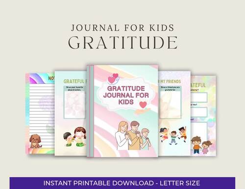 Gratitude Journal for Kids | Printable Daily Reflection and positive ...
