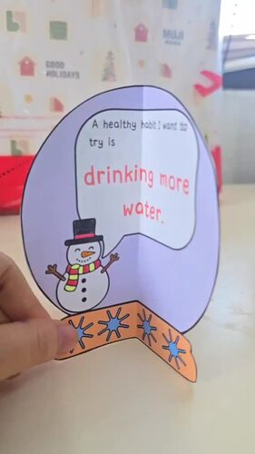 2026 New Year Snow Globe:Goal Setting:SEL Writing Activity:Creative art ...