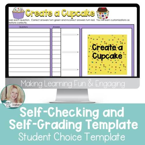 Create a Cupcake Self-Checking Template Digital Resource Activity Vol. 4