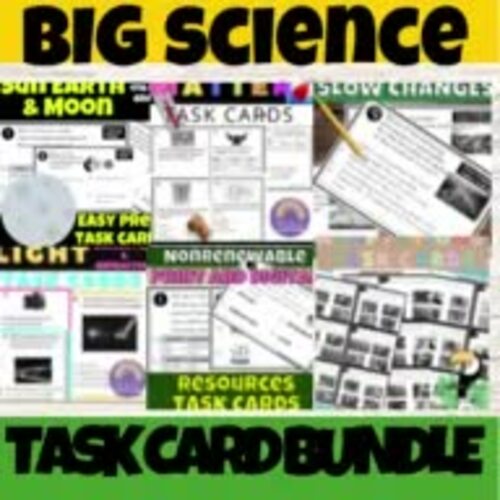 Science Task Card BUNDLE | 5th Grade | Earth Life Physical Science