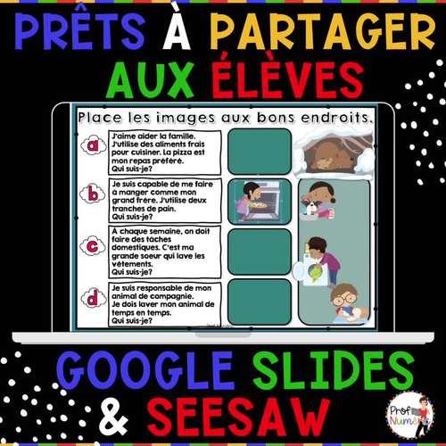 FRENCH Google Slides et FRENCH SEESAW | NOVEMBRE | Literacy 2e by Prof ...