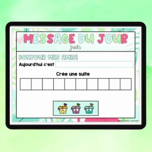 Message du Jour Bundle | French Message of the Day by Sprinkle it with ...