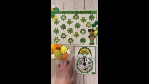 St. Patrick's Day Cluster Reduction Spin and Cover Games by Talking ...