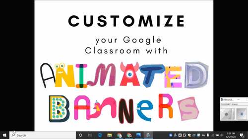 September/Back To School Animated Banners for your Google Classroom Bundle