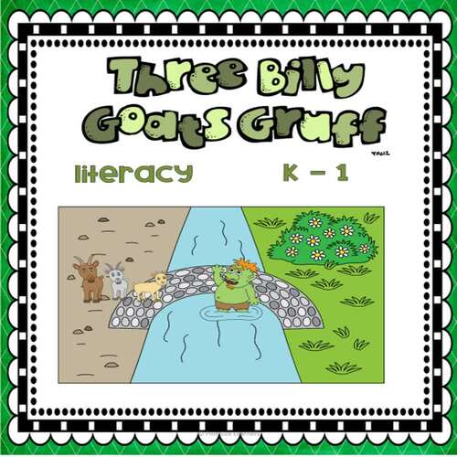 The Three Billy Goats Gruff Center Activities and Worksheets K-1
