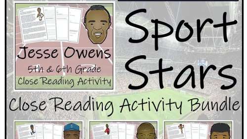 Sport Stars Volume 2 Close Reading Comprehension Bundle | 5th Grade ...
