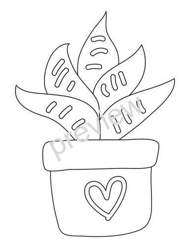 kindergarten cactus coloring pages