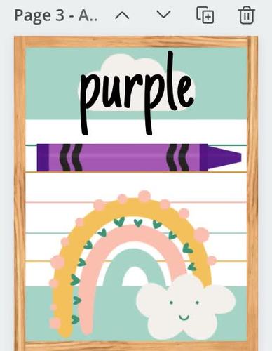 Modern Boho Rainbow Classroom Colors Posters [version 2] | TpT