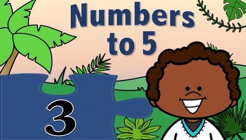 Identify Numbers to 5: In the Jungle: Math Brain Break by Move and ...