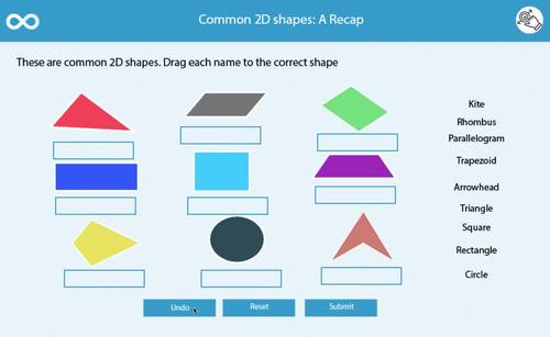 2D Shapes Interactive Math Lesson with Self-grading Activities for 3rd ...