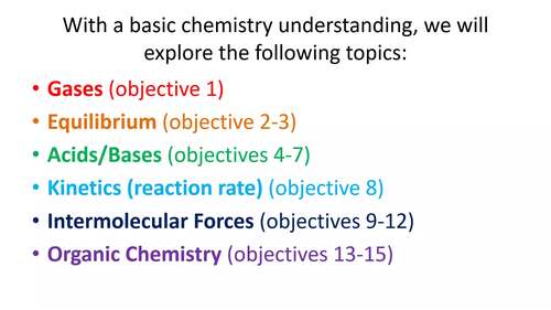 Chemistry Topics Lecture by Chemistry Physics Environmental Science