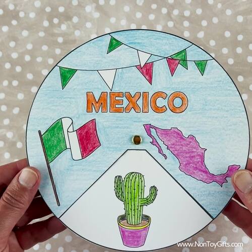 Mexico Spinner Craft Printable I Cinco de Mayo or Hands-On Country ...