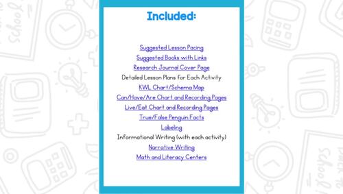 Penguins And Penguin Science Activities for Kindergarten & 1st Grade